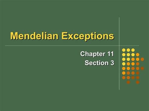 Genetics And Inheritance Ppt