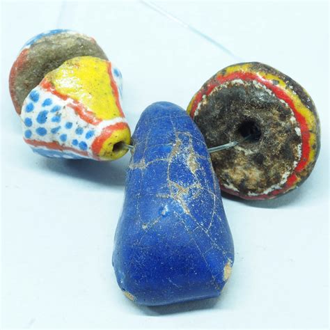 4 Antique Kiffa Glass Bead Mauritania Tribal Ethnic Jewelry Etsy