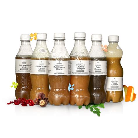 Eco Home Cleaners Trial Pack 6 Bio Enzyme Based Natural Cleaners