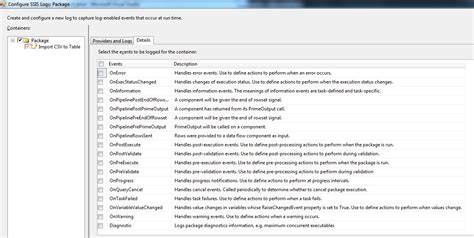 All About SQLServer SQL Server Integration Services Logging In Packages