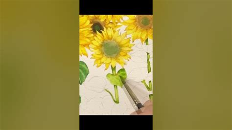 풍요로움 가득한 해바라기 들판 그리기 수채화로 해바라기 그리는 방법 Shorts Youtube