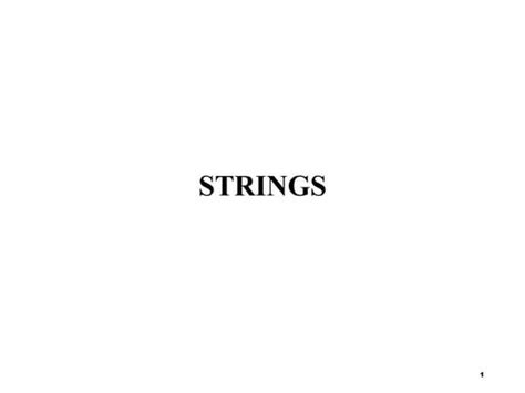 string ppt