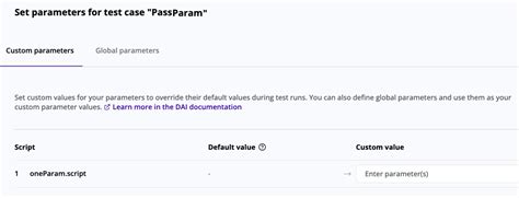 Using Parameters In Script Based Test Configs Dai