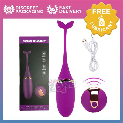Funzone USB Rechargeable Wireless Remote Whale Vibrator Sex Toy For Girls Women Purple