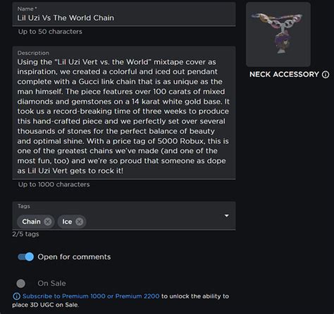 Putting Ugc Items On Sale Platform Usage Support Developer Forum