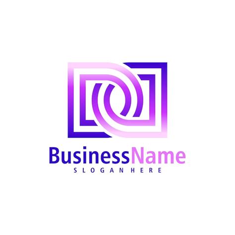 D 글자 로고 디자인 터 크리에이티브 이니셜 D 로고 개념 템플릿 프리미엄 벡터