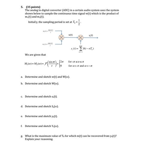Solved Points The Analog To Digital Converter ADC Chegg