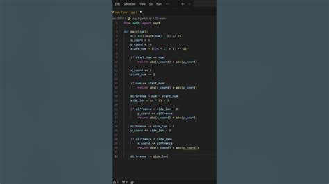 Advent Of Code 2017 Day 3 Part 1 Python Coding Youtube