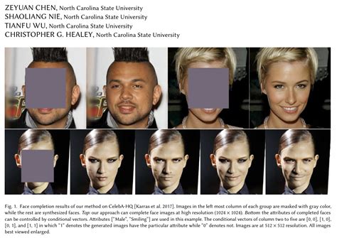 [요약] High Resolution Face Completion With Multiple Controllable Attributes Via Fully End To End