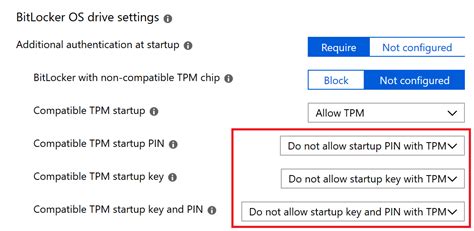 Bitlocker Intune Options