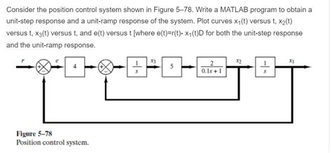 Solved Consider The Position Control System Shown In Figure Chegg