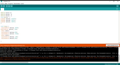 Problemas para compilar con todos los programas Español Arduino Forum
