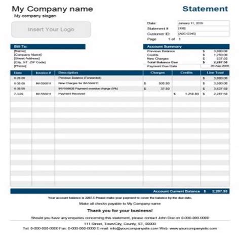 Professional Bank Statement Templates Besty Templates