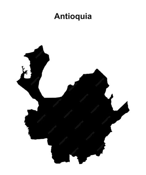 Premium Vector Antioquia Department Blank Outline Map