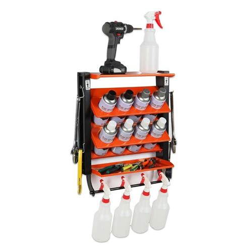 Wallmaster 스프레이 캔 홀더 윤활유 캔 벽걸이형 보관함 차고 및 가정용 고강도 페인트 병 정리함 티몬