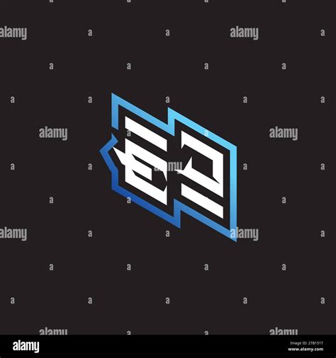 Ej Initial Gaming Team Youtube Twitch And Clipart Stock Illustration