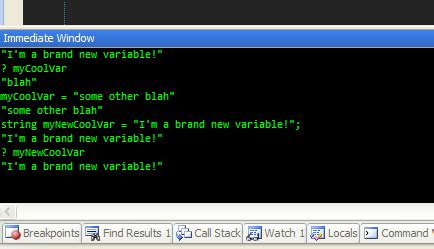 Did You Know That The Immediate Window In Visual Studio Lets You Create Temporary Variables