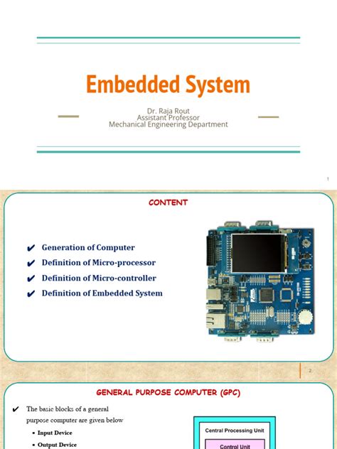 Embedded System Lectures Pdf Central Processing Unit Random