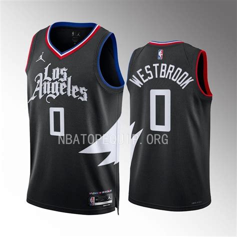 La Clippers Russell Westbrook 2022 23 Statement Edition Black 0 Jersey