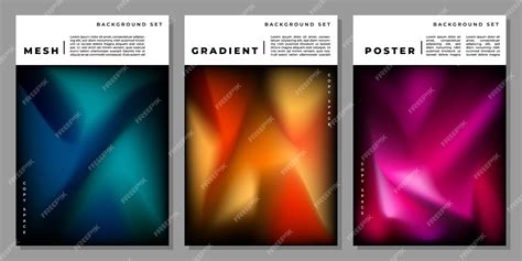 Premium Vector Colorful Fluid Gradient Mesh Vertical Background Template Copy Space Gradation