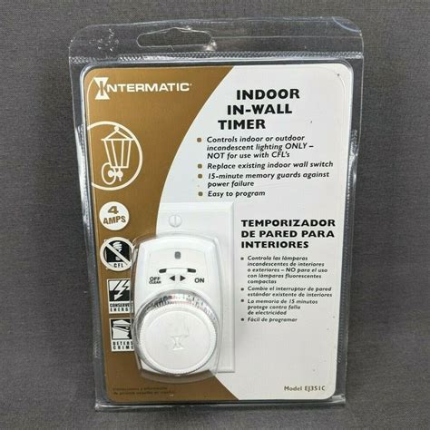 Intermatic Ej351c 120 Volt 24 Hour Programmable Wall Switch Timer New Sealed Intermatic Modern