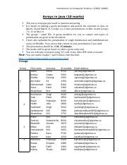 Master Arrays In Java Group Presentation Guide Course Hero