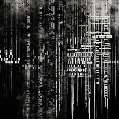 Premium Photo Digital Glitchy Cityscape Rustic Abstraction With Coded