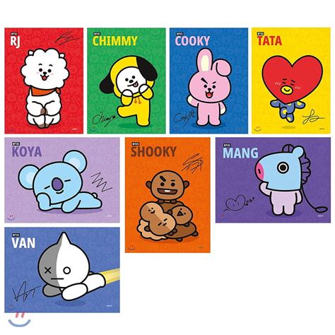 Bts Cartoon Characters Names With Pictures