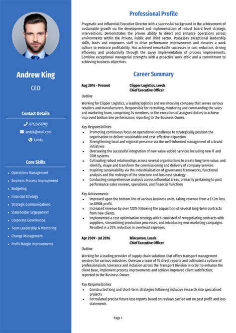 4 Business Management Cv Examples Get Noticed