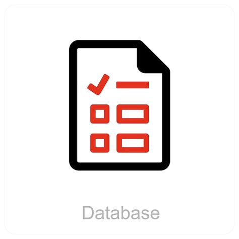 Premium Vector Database And Big Data Icon Concept