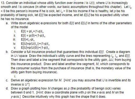 solved consider an individual whose utility function