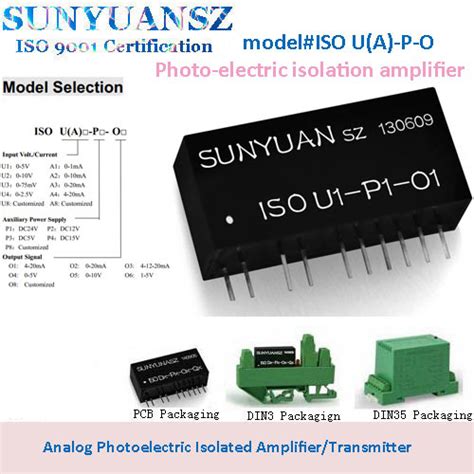black analog photoelectric isolated dc current voltage signal isolation