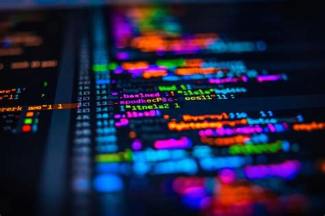 computer screen showing colorful programming code script premium ai