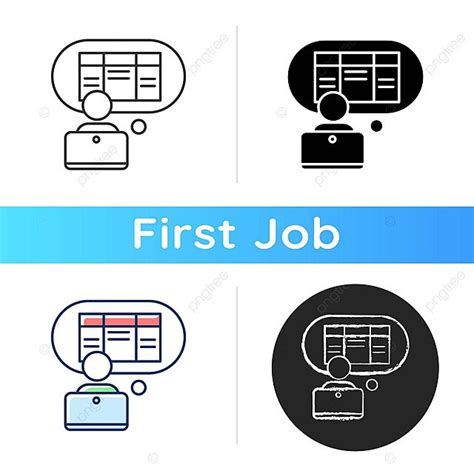 Data Entry Clerk Icon Outline Design Clip Art Vector Outline Design