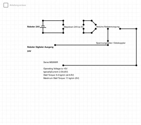 Elektrotechnische Schaltung Von Roboter Greifer Mit Arduino Physik