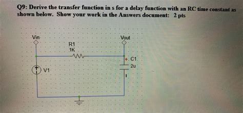 Solved Q Derive The Transfer Function In S For A Delay Chegg Com