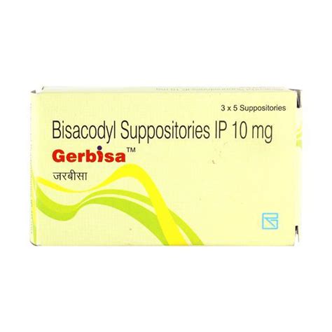 Gerbisa 10mg Supp Adult Relief For Constipation