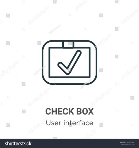 Check Box Outline Vector Icon Thin Stock Vector Royalty Free Shutterstock