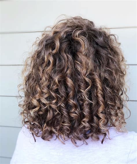 Caramel Highlights On Brown Curly Hair