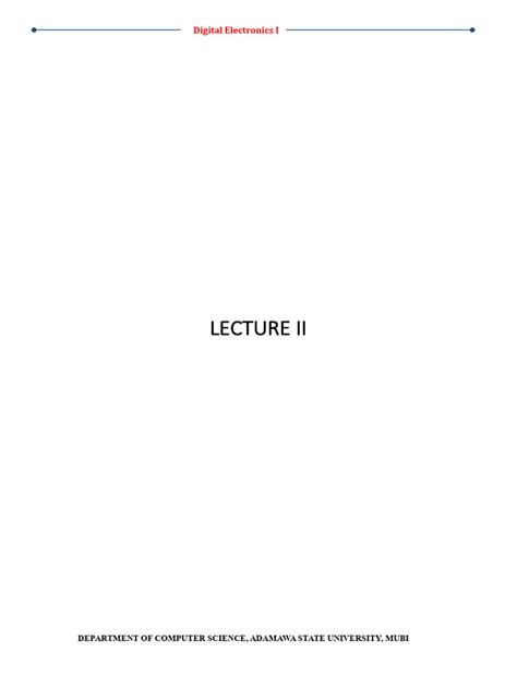 Introduction To Digital Electronics Pdf Logic Gate Digital Electronics