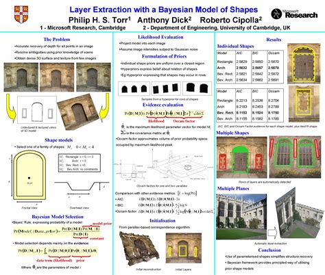 layer extraction with a bayesian model of shapes