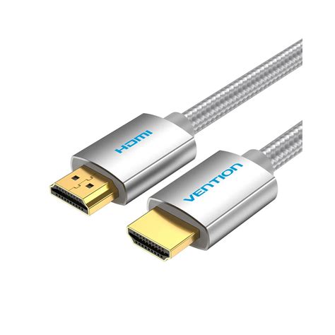 Vention Aabii Cotton Braided Hdmi Cable M Silvery Metal