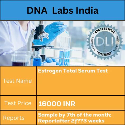 Estrogen Total Serum Test Cost 16000 Inr In India
