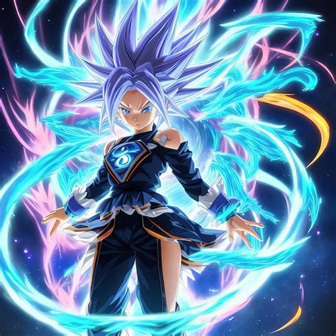 Premium Photo A Cartoon Image Of A Woman With Blue Hair And A Blue