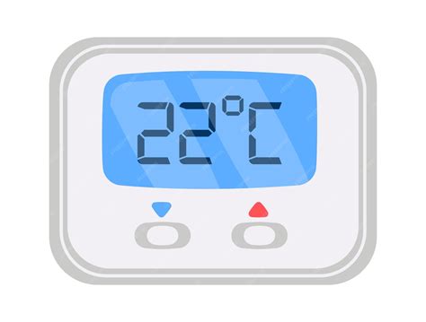 Premium Vector Thermostat Display Flat Icon Electric Screen