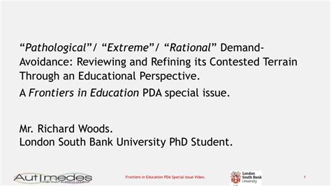 Pdf “pathological” “extreme” “rational” Demand Avoidance Reviewing And Refining Its