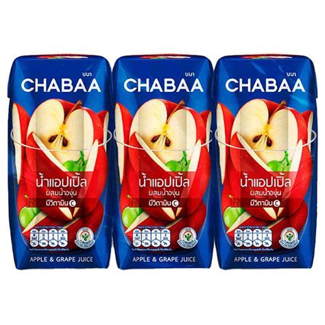 ชบา น้ําแอปเปิ้ลผสมองุ่น40 180 มล X 6 Shopee Thailand