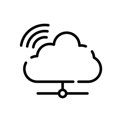 Cloud Internet Vector Line Icon Cloud Computing Symbol Eps 10 File 16878338 Vector Art At Vecteezy