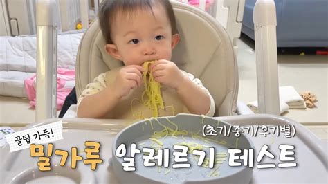 이유식기록 초기중기후기별 밀가루 알레르기 테스트 모음zip 밀가루 알레르기 테스트 쉽게 하는 방법 Youtube