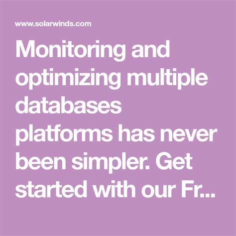 Monitoring And Optimizing Multiple Databases Platforms Has Never Been